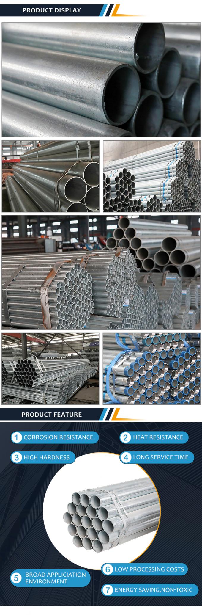 12m Galvanized Steel Square Tube Q235 6m Galvanized Steel Rectangular Tube