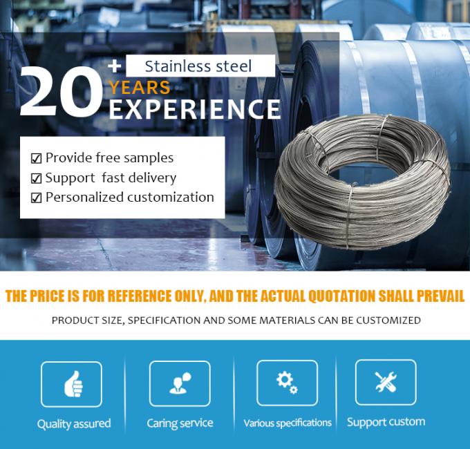 304 316 Wire Rope 7x19 1.2mm Stainless Steel Steel Cable Construction